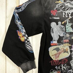 Greedy Unit | Shirts | Greedy Unit Ny Graffiti All Over Thermal Ls ...